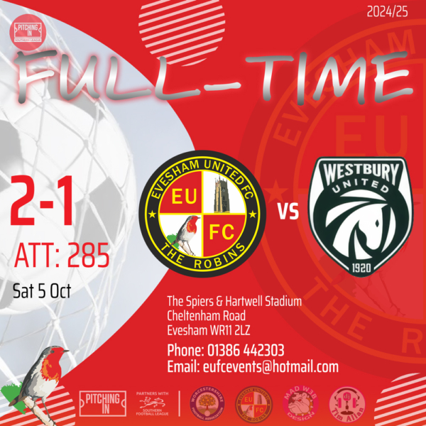 Robins Grab 3 Points against Westbury United – Evesham United FC News