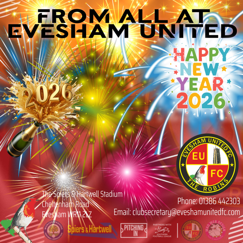 A Very Happy New Year from the Robins – Evesham United FC News
