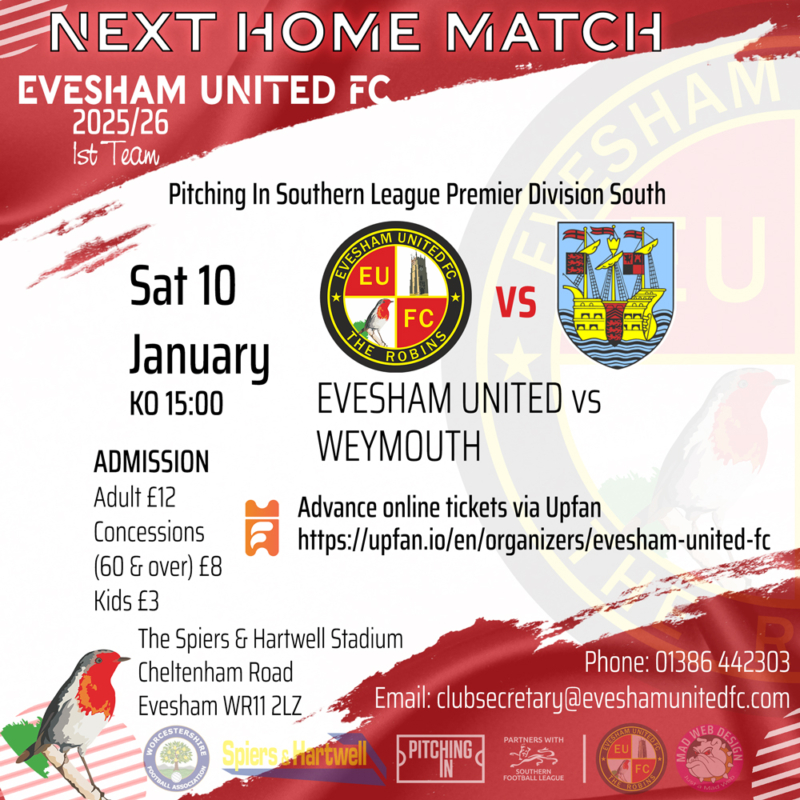 Evesham United FC News