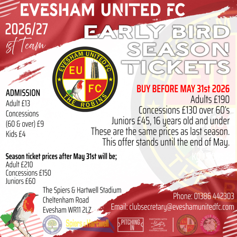 Evesham United FC News